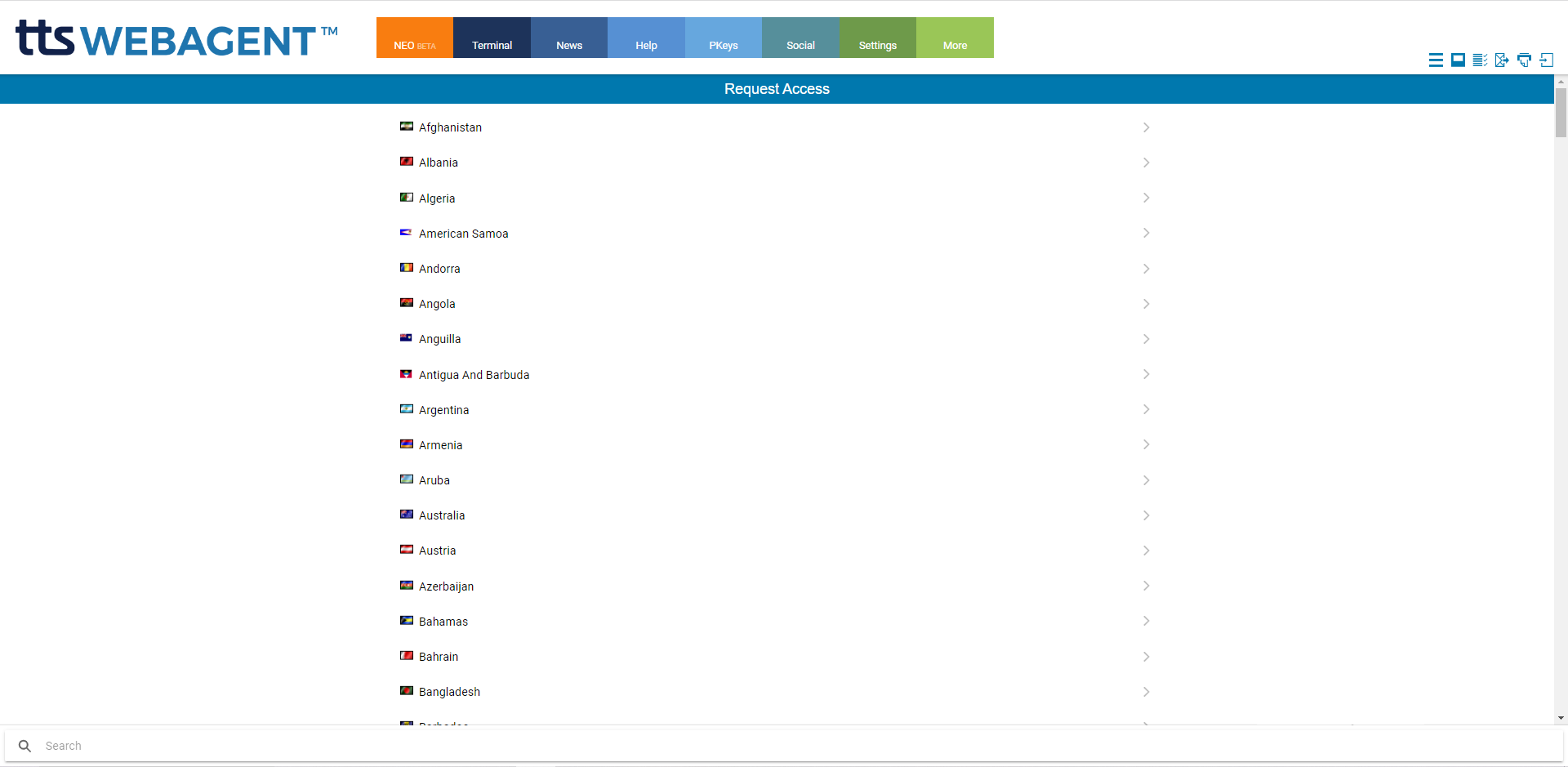 Request Access to TTS WebAgent – TTS Support