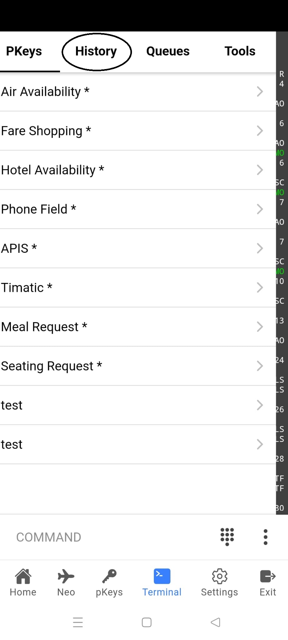 Terminal | History – TTS Support
