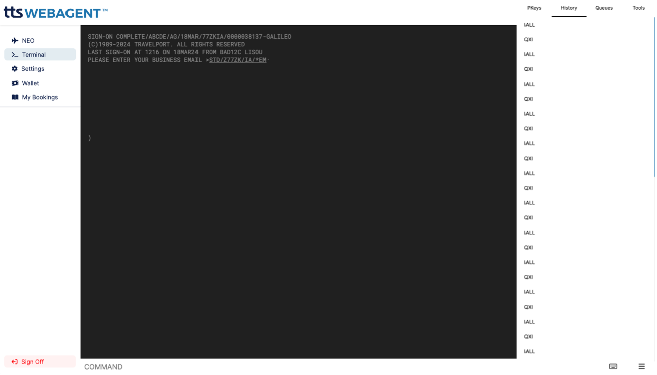 Terminal | History – TTS Support