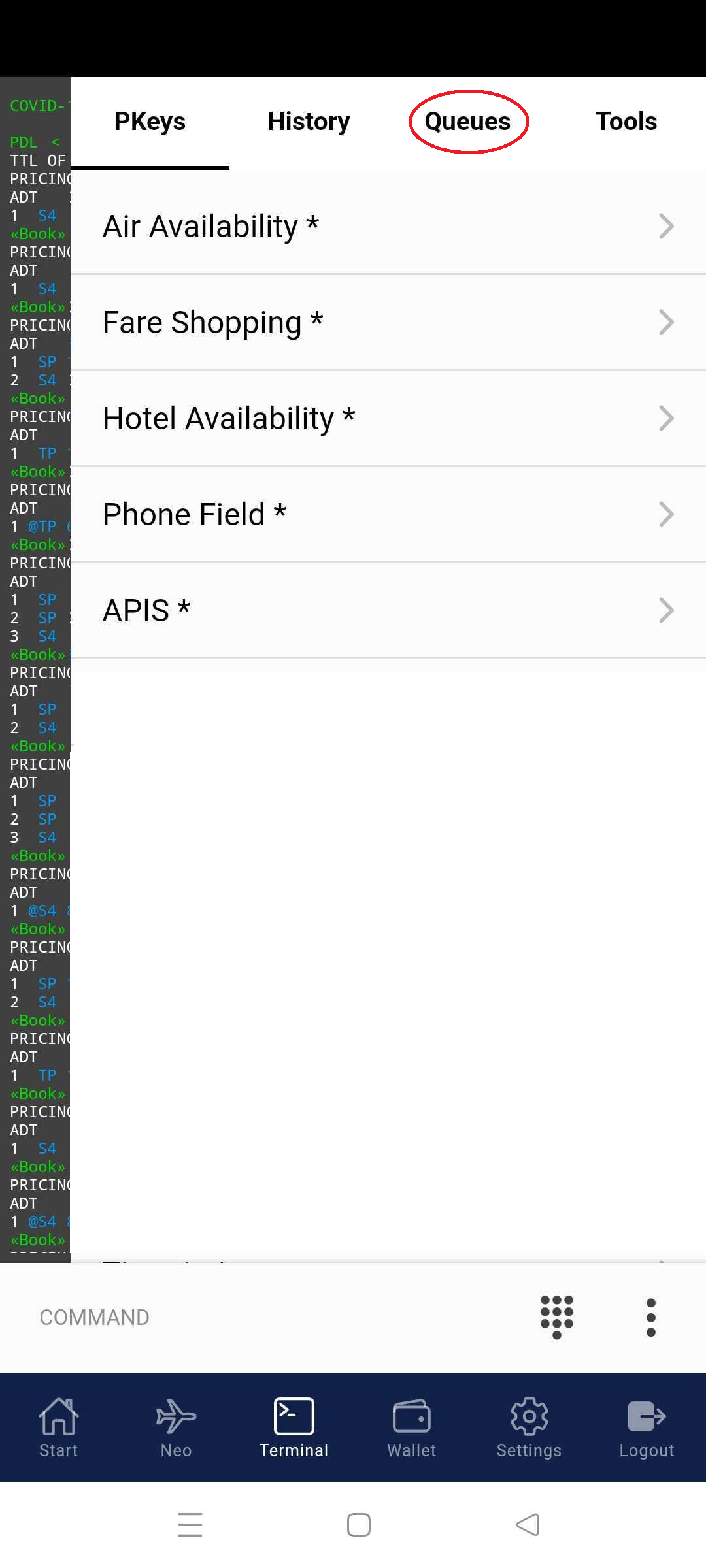 Terminal | Queues – TTS Support