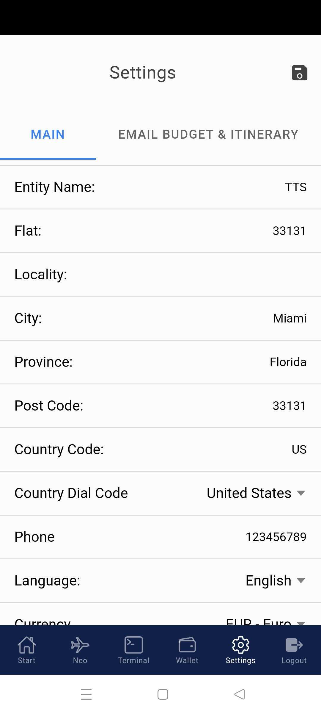 Settings – TTS Support