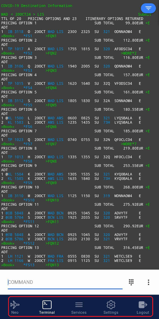 Main Menu – TTS Support
